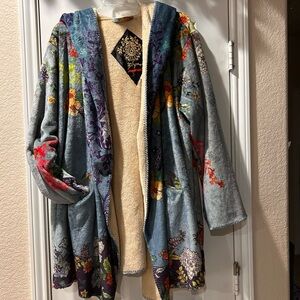 Johnny Was | Sweaters | Johnny Was Biya Shellinay Hooded Sherpa Fleece ...